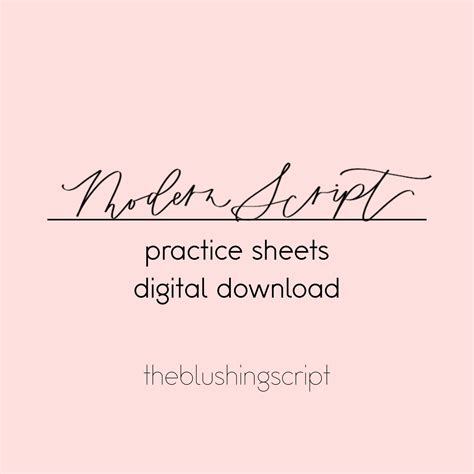 Hojas De Práctica De Script Moderno Minúsculas And Mayúsculas Etsy