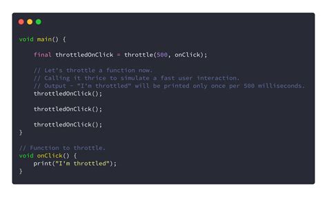 Easily Throttle Functions In Flutter