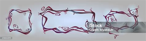 Spooky Dry Liana Frame Vines With Glow Stock Illustration Download Image Now Abstract