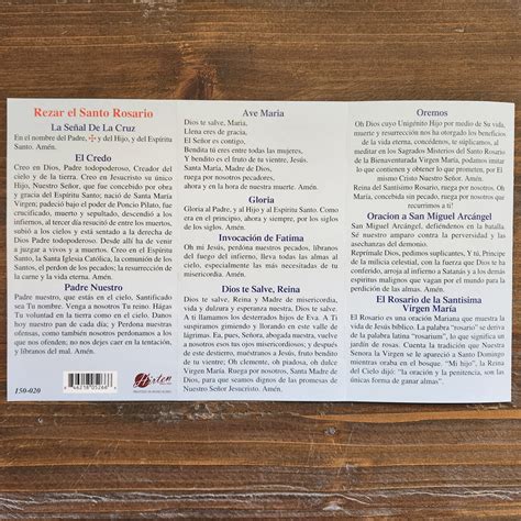 How To Pray The Rosary Pamphlet In Spanish Rezar El Rosario