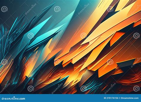 Abstract Blue And Orange Color Background Colored Background Generative Ai Stock Illustration