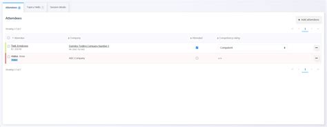 Updating Session Details Damstra