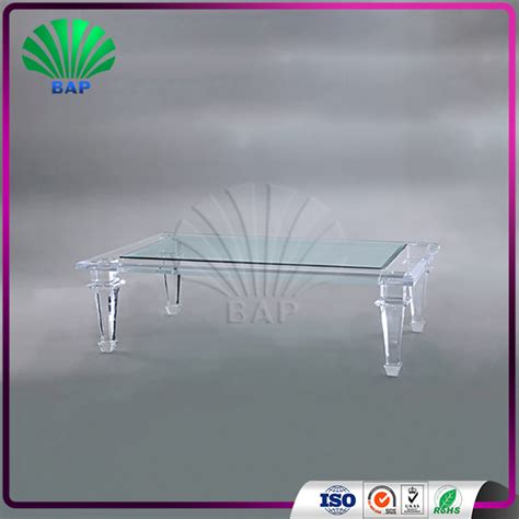 Fashion Plexiglass Mirrored Top Table Living Room Center Table Glass