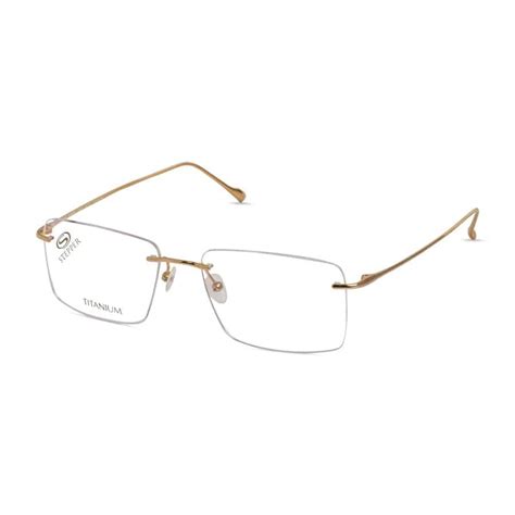 Mens Lightweight Rimless Titanium Glasses Stepper Si 84739 Optic