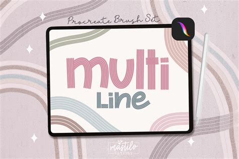 Multiline Procreate Brushes Graphic By Mastilodesigns Creative Fabrica