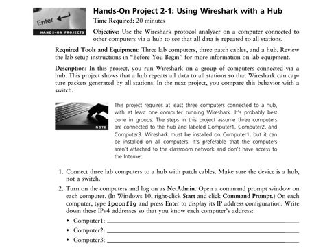 Solved Hands On Project 2 1 Using Wireshark With A Hubtime