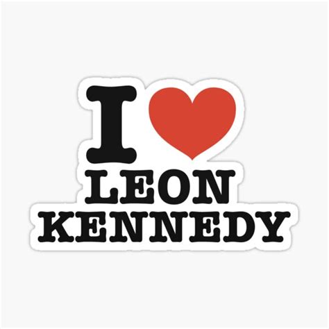 I Heart Leon Kennedy Sticker For Sale By Thephanbible Redbubble