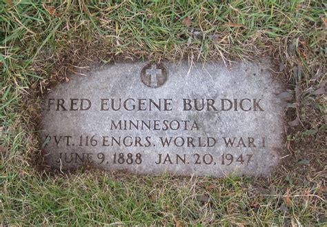 Fred Eugene Burdick 1888 1947 Find A Grave Memorial