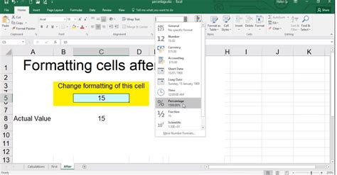 Admnexc306103 Excel Training Effects Of Formatting A Cell First Or
