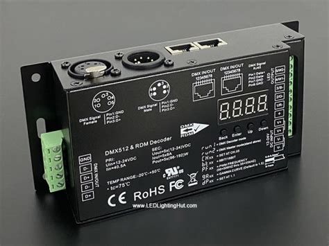 Flicker Free 5CH RGBWA DMX512 Decoder RJ45 5 Pin XLR