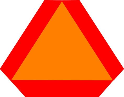 Reflective Slow Moving Safety Triangle Sign Rtl