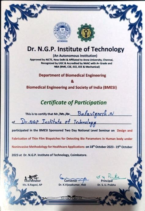 Biomedicalengineering Healthcareinnovation Nationalseminar Drngpinstitute Bmesi