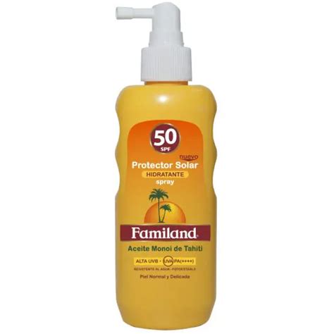 Familand Spray Protector Solar Con Aceite De Monoi De Tahiti SPF 50 X