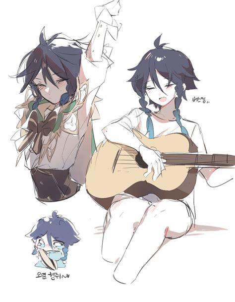 Daln1m Venti Genshin Impact Genshin Impact Highres Translation