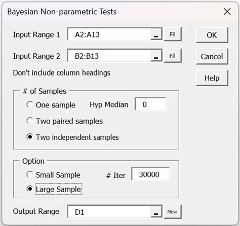 Bayesian Mw Dialog Box Real Statistics Using Excel