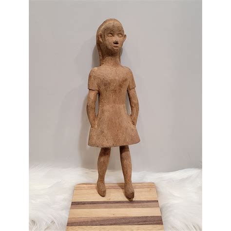 Antique Hand Carved Wooden Doll Etsy