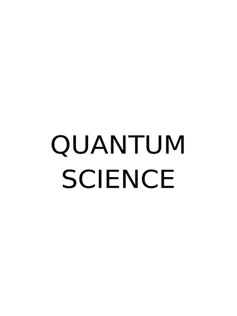 Quantam Science Lore 1 Pdf Nuclear Reactor Nuclear Weapons