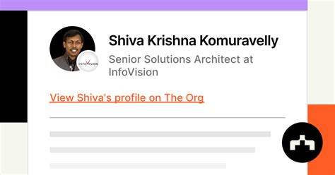 Shiva Krishna Komuravelly Senior Solutions Architect At Infovision The Org