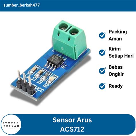 Jual Sensor Arus Acs712 Range Hall Current Sensor For Arduino Shopee Indonesia