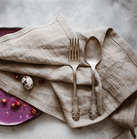 Natural Linen Tea Towel Set Of 4 Pure Linen Dish Towels Organic