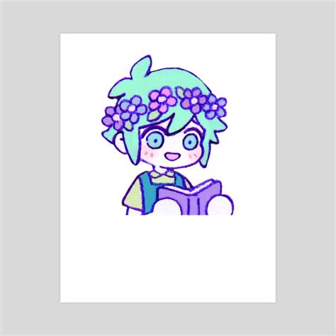 Cute Basil Omori Emote An Art Print By Ryanw Brown Inprnt