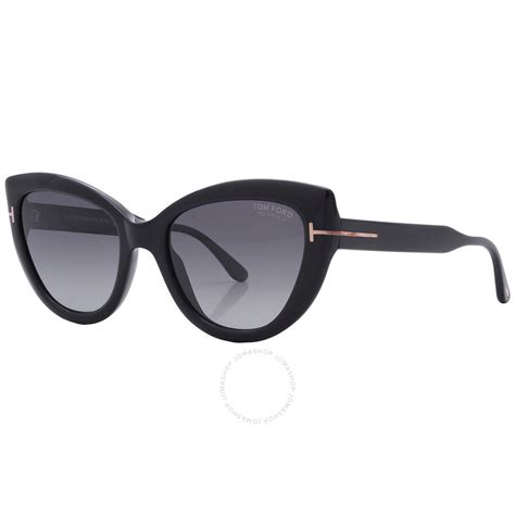 Tom Ford Anya Polarized Smoke Cat Eye Ladies Sunglasses Ft0762 01d 55