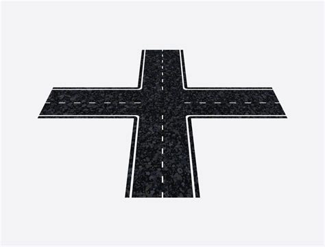 Premium Vector Road Intersection Realistic Highway Illustration Vector