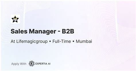 Sales Manager B2b Job Mumbai Executive More Than 10 Years