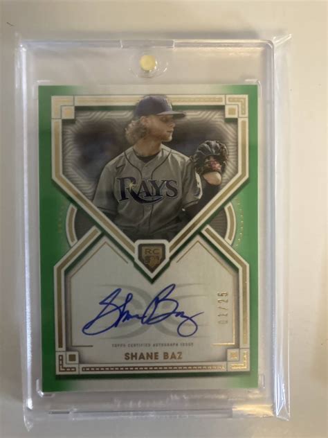 2022 Topps Definitive Collection Shane Baz Auto 直筆サインカード 25シリ 1stナンバー
