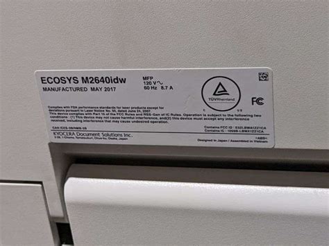 Kyocera Ecosys M2640idw Multifunction Printer South Auction