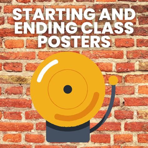 Starting And Ending Class Posters Math Love