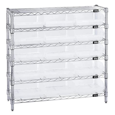Quantum Wr6 36 1236 109 12x36x36 Wire Shelf Bin Organizer