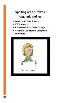 Spelling With Suffixes Ing Ed And Er TPT
