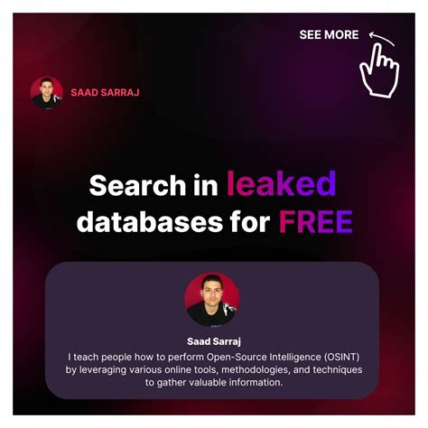 How To Search Leaked Databases In Seconds—for Free Most Services That… Saad Sarraj