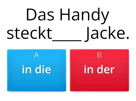 Wechselpräpositionen Akkusativ Oder Dativ Quiz