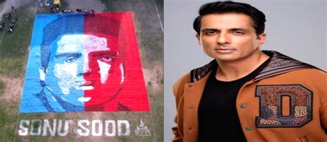 Sonu Sood Gets Huge Pop Art Tribute Spanning 1 17 Lakh Sq Ft In Ajitwal