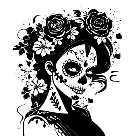Sugar Skull Beauty Svg Image For Cricut Silhouette Laser Machines
