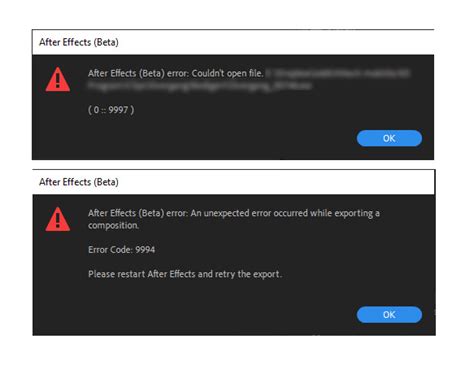 Inconsequential Export Error Adobe Product Community