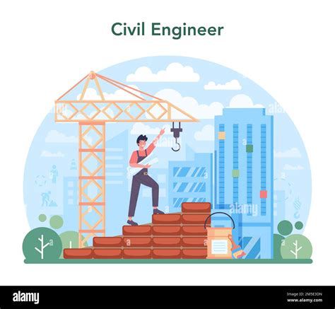 Civil Engineer Concept Professional Occupation Of Designing And