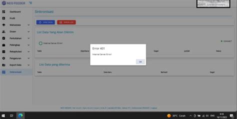 Muncul Error 401 Saat Sinkronisasi Di Neo Feeder 2 2 0 Ini Solusinya