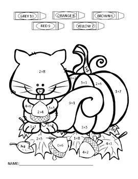 SINGLE DIGIT ADDITION COLOR BY NUMBER By Brittany Daniels Four By Grace