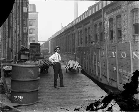 Man Standing On A Railroad Loading Dock Photograph Wisconsin
