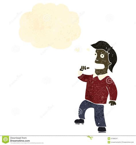 Hombre Egotista De La Historieta Retra Ilustración del Vector