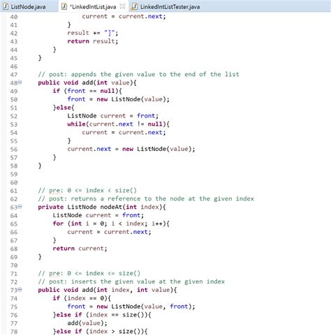 solved linkedintlisttester java listnode java x d