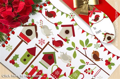 Christmas Red Robin Vector Clipart By Myclipartstore