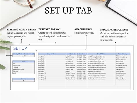 Basic Invoice Tracker Excel Spreadsheet Template Small Business Client Invoice Tracker