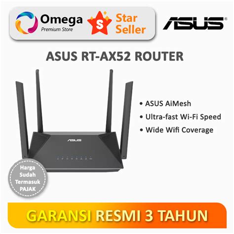 Jual Asus Rt Ax Dual Band Wifi Ax Extendable Router With Aimesh Shopee Indonesia