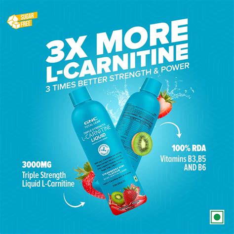 Gnc Liquid L Carnitine 450ml 30 Servings Protein Kart