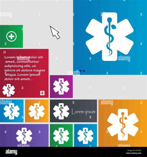 Medicine Icon Sign Buttons Modern Interface Website Buttons With Cursor Pointer Vector Stock