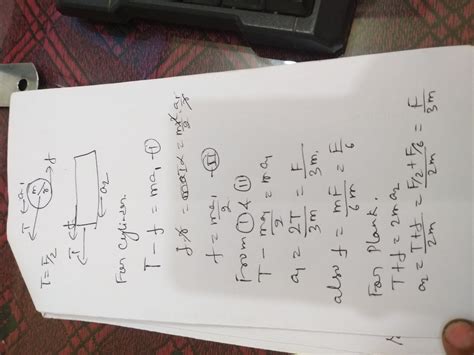 A Solid Cylinder Of Mass M And Radius R Is Kept Rest On A Plank Of Mass M Lying On A Smooth